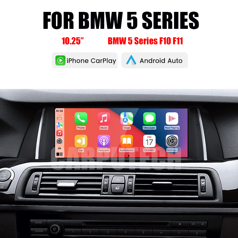 10.25-inch Linux System For BMW 5 Series F10 F11 (2011-2017) | Wireless CarPlay & Android Auto ...