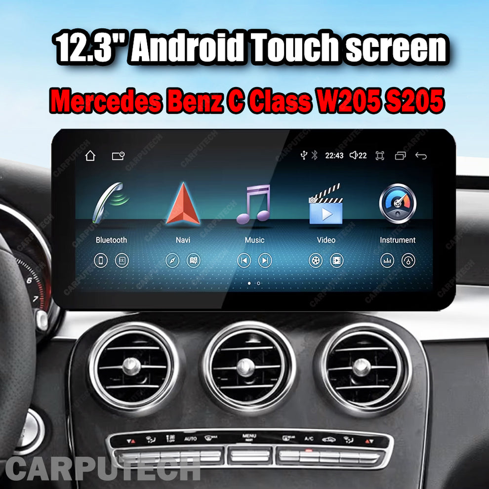 For Mercedes Benz C Class W205 S205 | Wireless CarPlay & Android Auto ...
