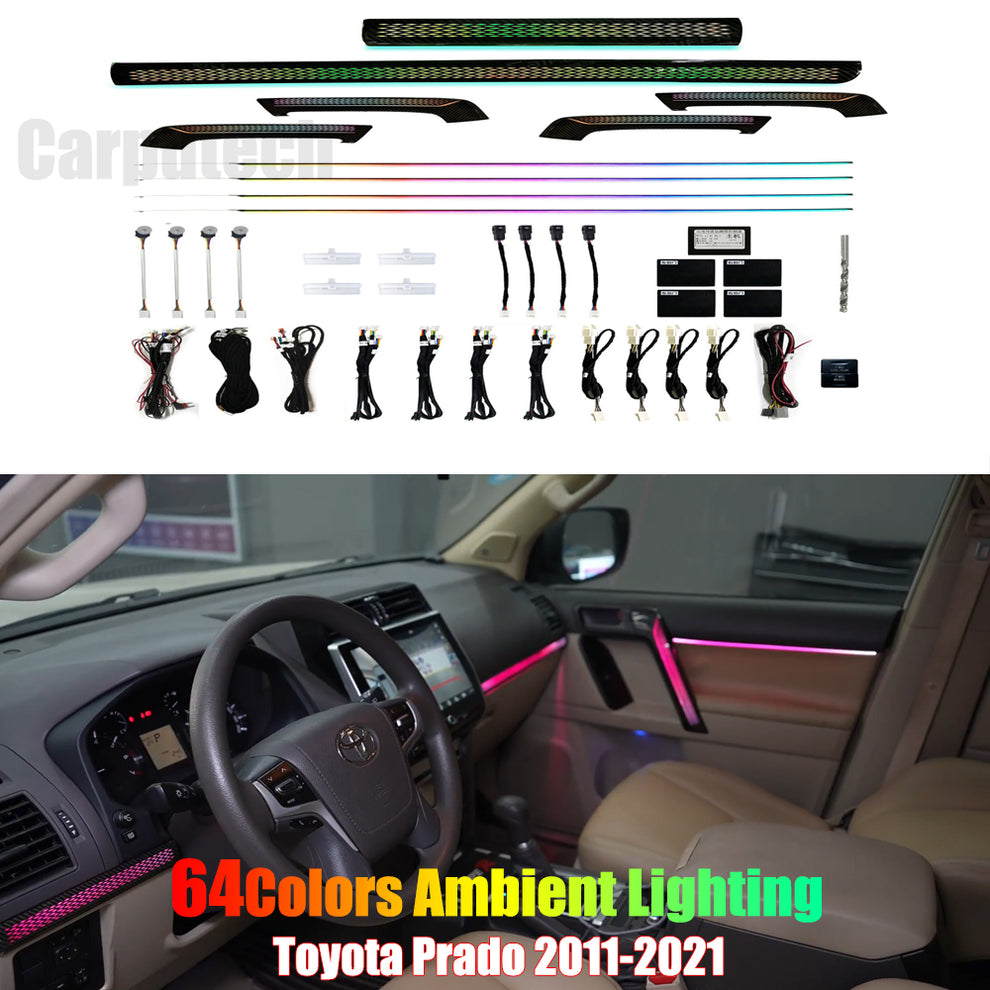 For Toyota Prado 2011-2021 64 Color Symphony Car Interior Ambient Ligh ...