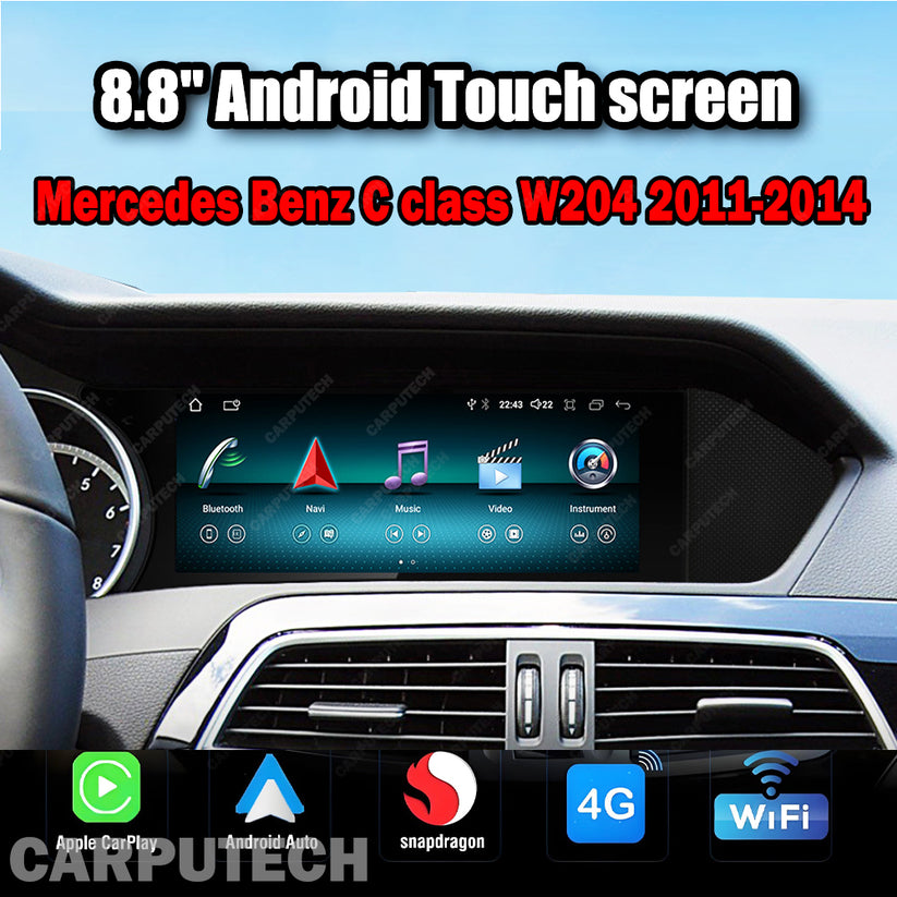 Mercedes Benz C class W204 2011-2014 Wireless CarPlay & Android Auto ...