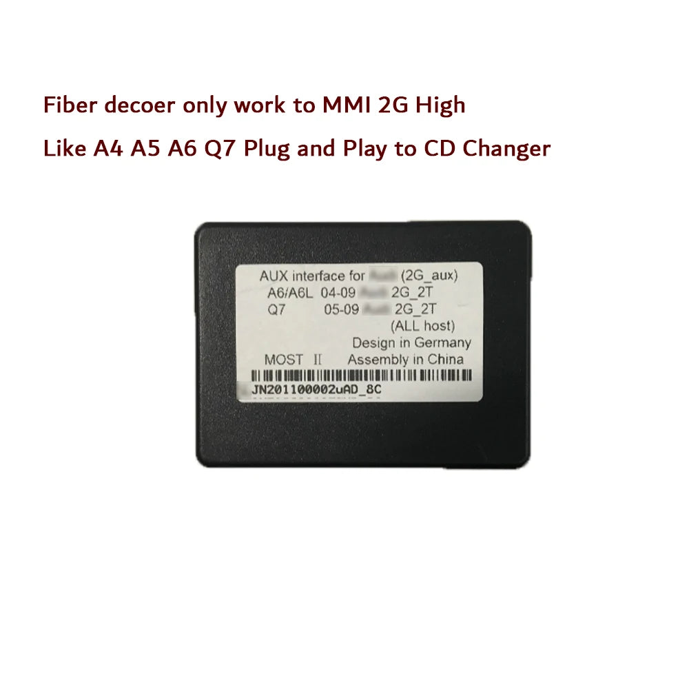 For Audi A4 A5 A6 Q7 A8 MMI 2G HIgh MOST Optic Fiber Decoder Replace A ...